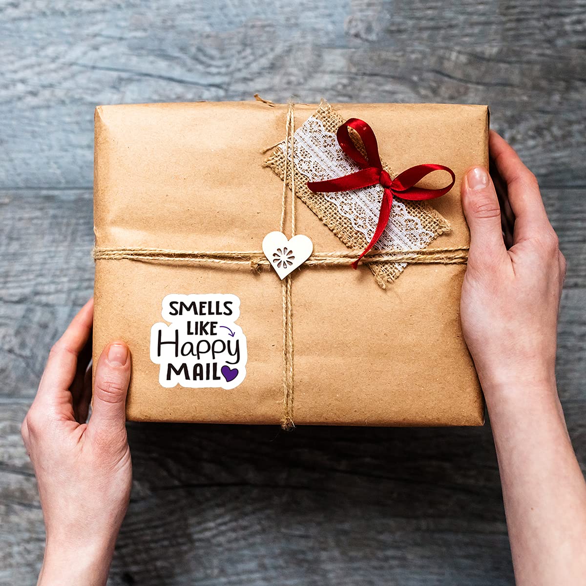 Littlefa Smells Like Happy Mail Stickers,Cute Mail Stickers,Small Business Stickers,Envelopes Seal Stickers,Funny Happy Mail Packaging Stickers 500 PCS