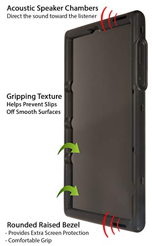 BobjGear Bobj Rugged Tablet Case for Lenovo Tab M10 HD 2nd Gen 10.1 inch Models TB-X306F, TB-X306X Kid Friendly (Bold Black)