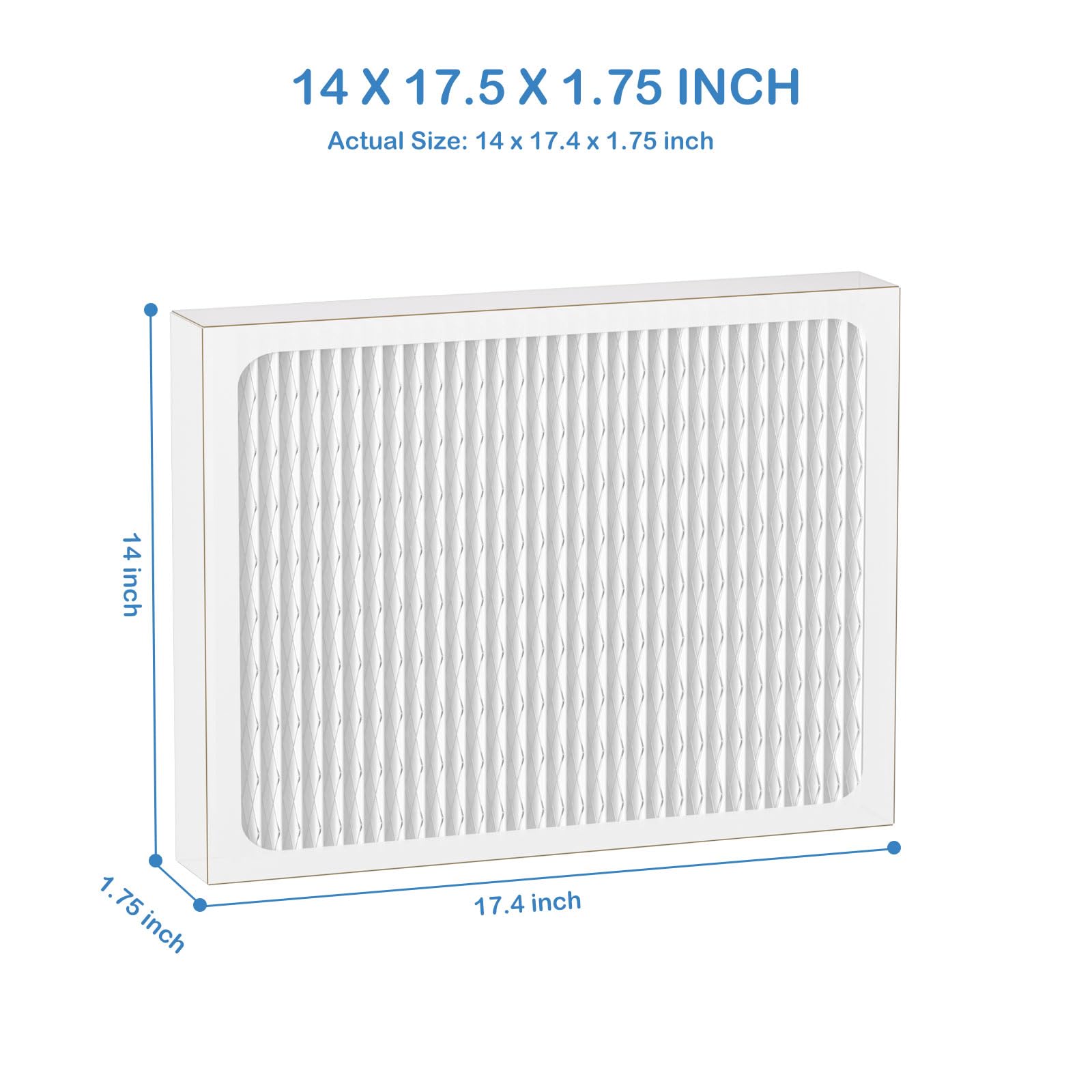 14 x 17.5 x1.75 MERV 13 Replacement Dehumidifier Filter Compatible with Santa Fe Advance90, Advance100, Advance120, Honeywell DR90 & DR120 dehumidifier models, 2 Pack