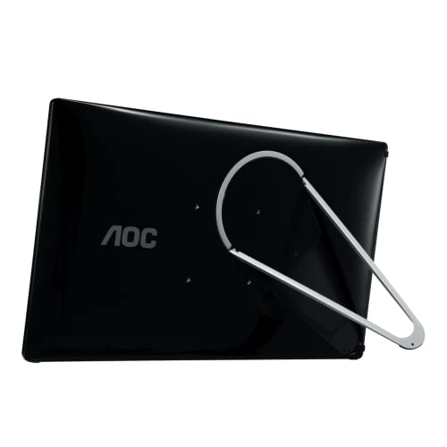 AOC E1659FWU LED monitor - 15.6 inch - 1366 x 768 - 200 cd/m2 - 500:1 (dynamic) - 8 ms - USB - glossy piano black