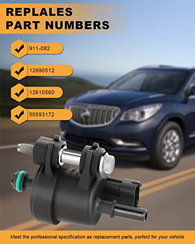 12690512 Vapor Canister Purge Valve Compatible with 2009-2017 Chevy Traverse Camaro Equinox Impala Caprice GMC Acadia Canyon Terrain Cadillac CTS SRX Buick LaCrosse Replace# 12610560 911-082