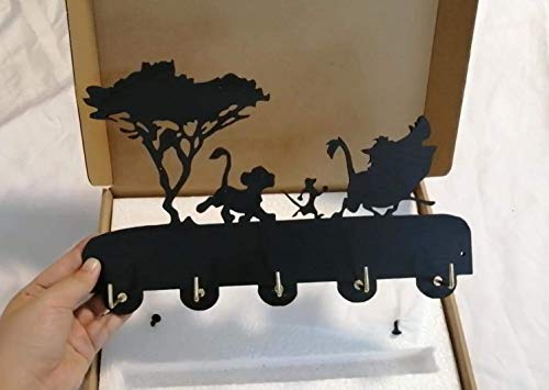 Hakuna Matata Wood Key Holder, Key Rack, Sweet Home Hook Hanger and Multiple Personalized Design Key Rack for Home, Entryway, Living Room, Bathroom, Kitchen(A3)