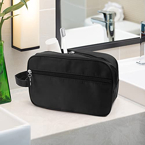 YEEPSYS Toiletry Bag for Men, Water Resistant Mens Shaving Bag for Travelling, Travel Dopp Kit for Toiletries Accessories (Black)