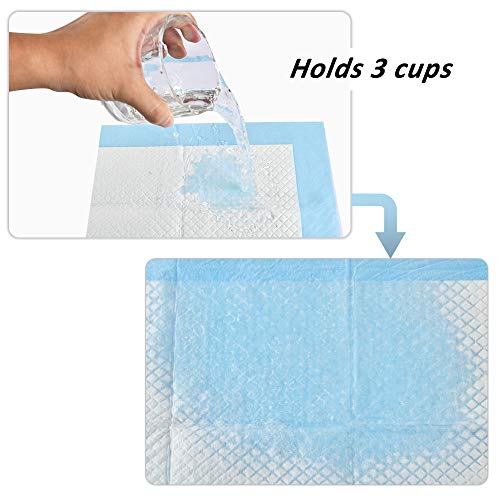 ScratchMe Super-Absorbent Waterproof Dog and Puppy Pet Training Pad, Housebreaking Pet Pad, 50-Count Small-Size, 17.1โโX23.6โโ, Blue