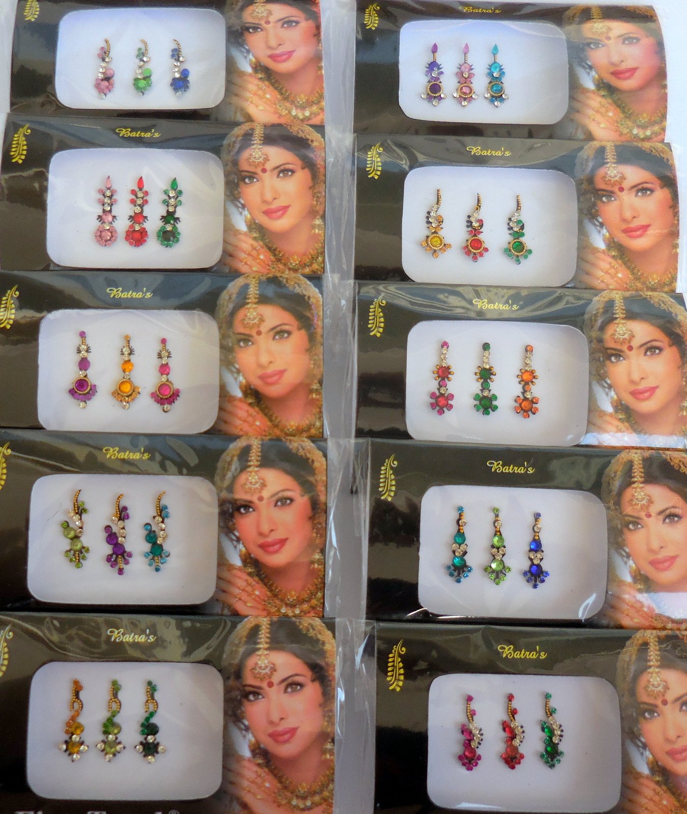 8 Bindi Pack- 24 Combo Bindi Stickers Multicolored,Silver,Gold,Black, Bindi Tattoo Bindi Jewelry