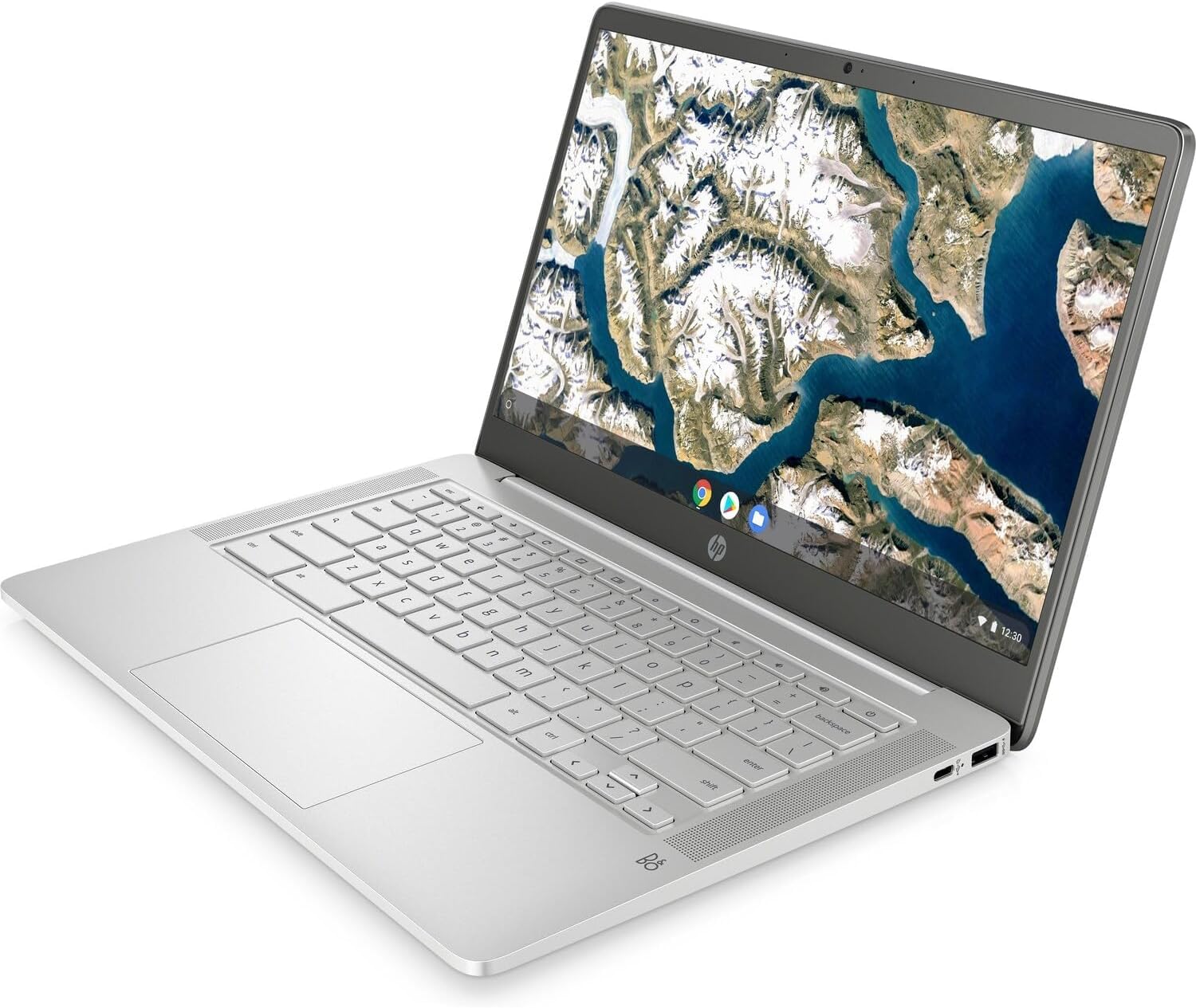 HP Chromebook 14a-na0010ca, 14-inch HD Laptop Intel Celeron N4000 4GB RAM 64GB eMMC USB-C, Wi-Fi & Bluetooth Built-in HD Camera Notebook, Small Computer PC, Google Chrome OS, Mineral Silver (Renewed)