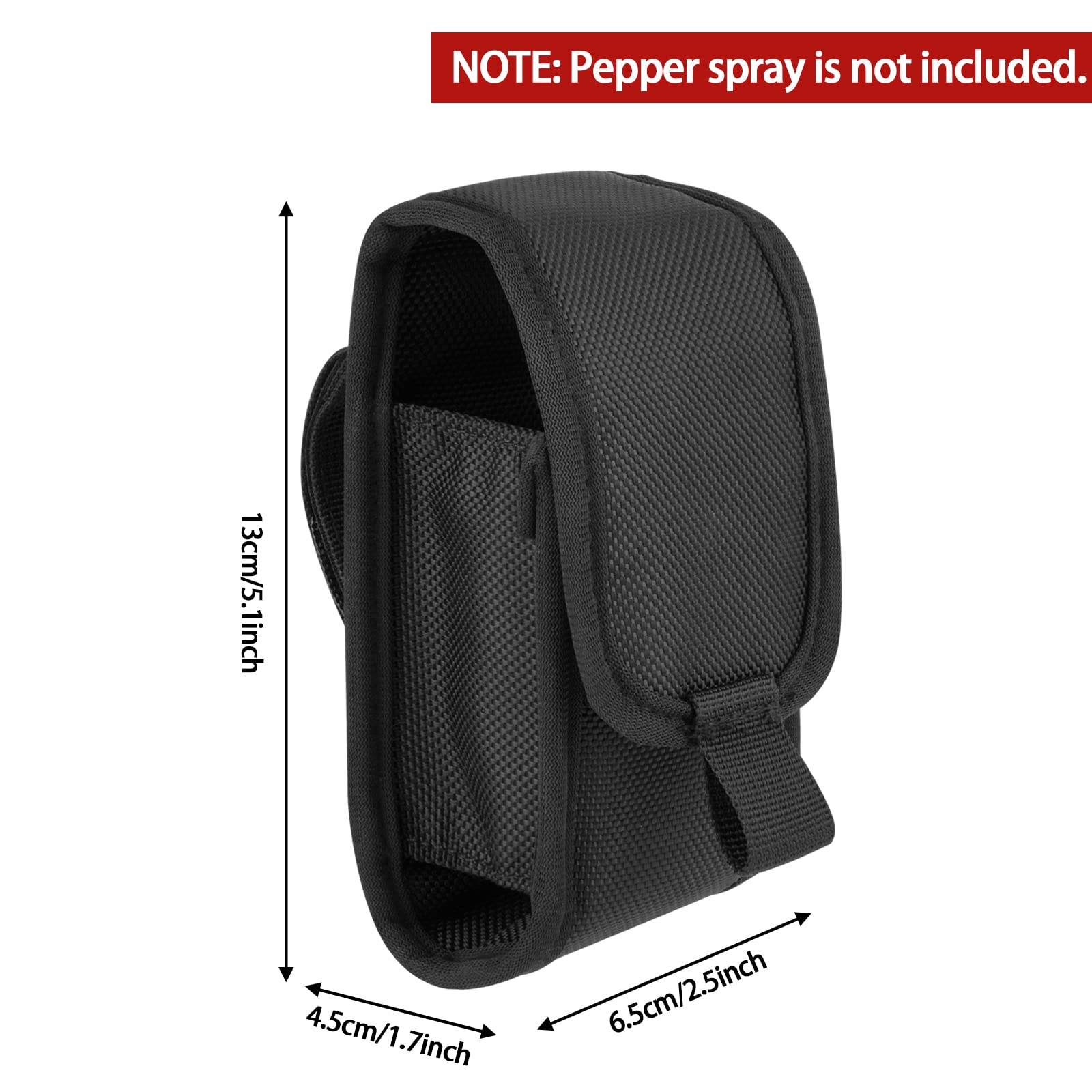 1680D Defense Pepper Spray Canister Pouch, Police Duty OC Pepper Spray Holster Pouch for MK3 Canister Sabre Crossfire-Black (Small)