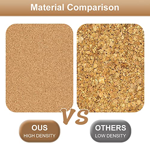 Self-Adhesive Cork Board Cork Tiles 8 Pcs Wall Bulletin Board 12" x10.2" Hexagon Cork Tile, Not Hurt Wall, Natural Message Pin CorkBoard for School/Home/Class/Kitchen & Office Decor Photo Display Memo