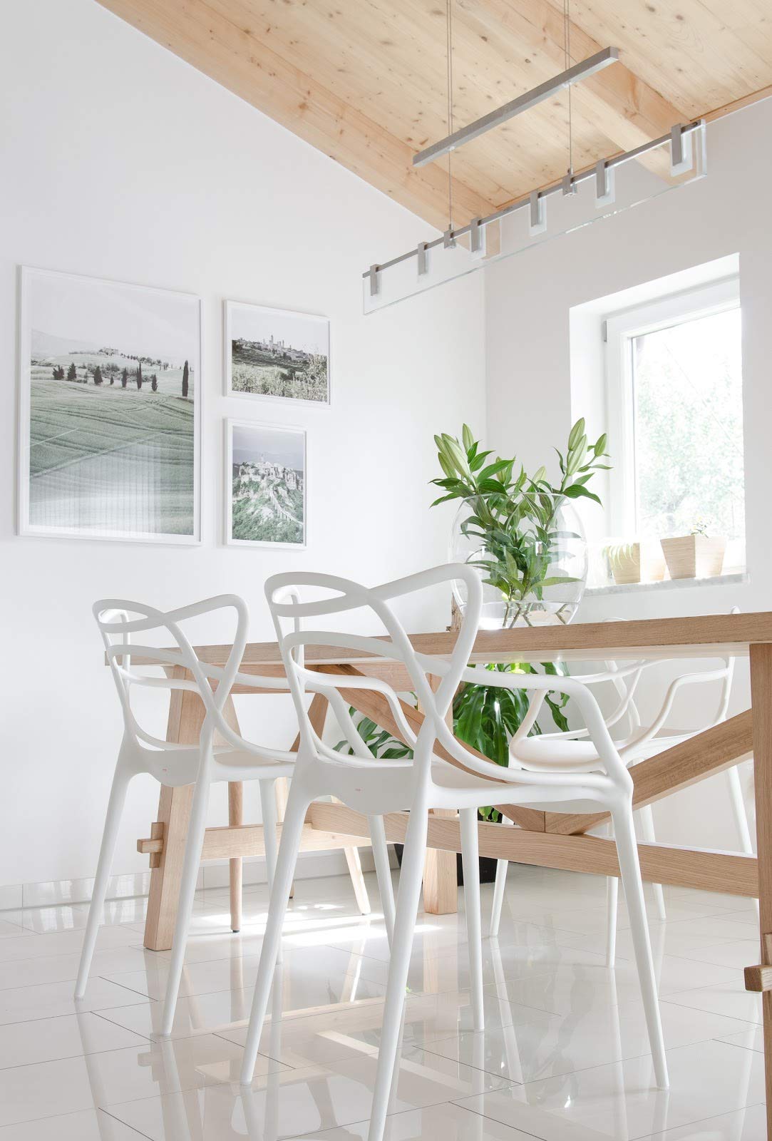 2xhome Set of 4 White Stackable Contemporary Modern Designer Plastic Chairs with Arms Open Back Armchairs for Kitchen Dining Chair Outdoor Patio Bedroom Accent Patio Balcony Office Work Garden Home