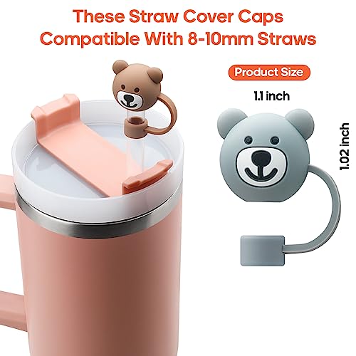 4 PCS Straw Covers Cap for Stanley Cup, Silicone Straw Tip Covers for Stanley 30 & 40 Oz Tumbler with Handle, Straw Toppers for Stanley Tumbler Cup