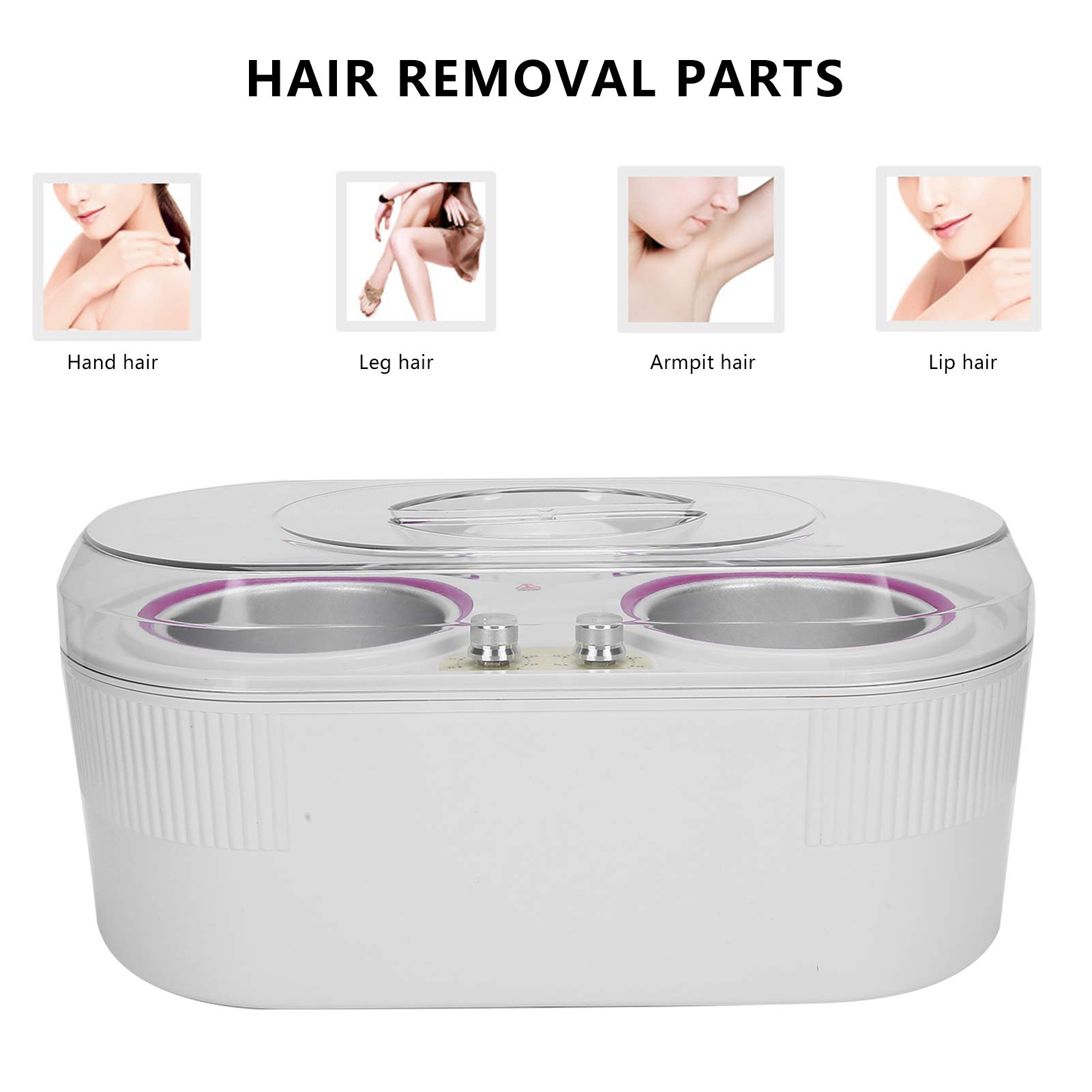 Liphontcta Double Wax Warmer, Professional Electric Wax Heater Large Wax Warmer Wax Melter Wax Supplies for Hair Removal with Adjustable Temperature for Salon(#2)