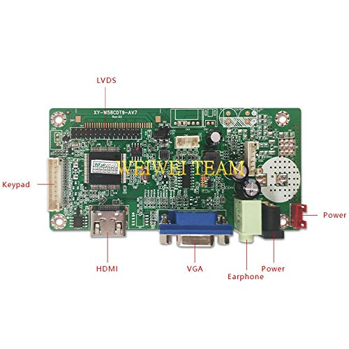Lysee Mobile Phone Parts - G156XW01 V1 15.6 inch TFT LCD Display LVDS 30 pin IPS Laptop Panel wxga Screen with HDMI VGA Controller Board 1366x768