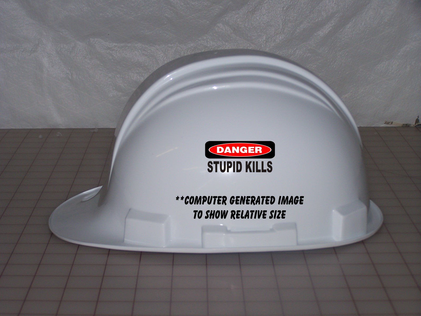 3 – Danger Stupid Kills Hard Hat/Helmet Stickers 1” x 2”