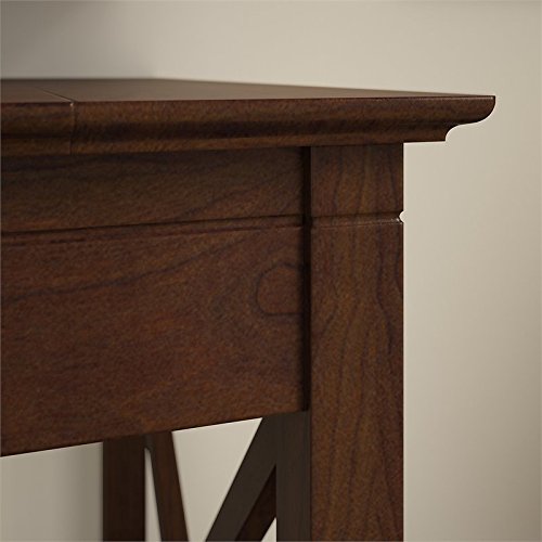 Bush Furniture Key West 60W L Shaped Desk with Mobile File Cabinet and Desktop Organizers, Bing Cherry