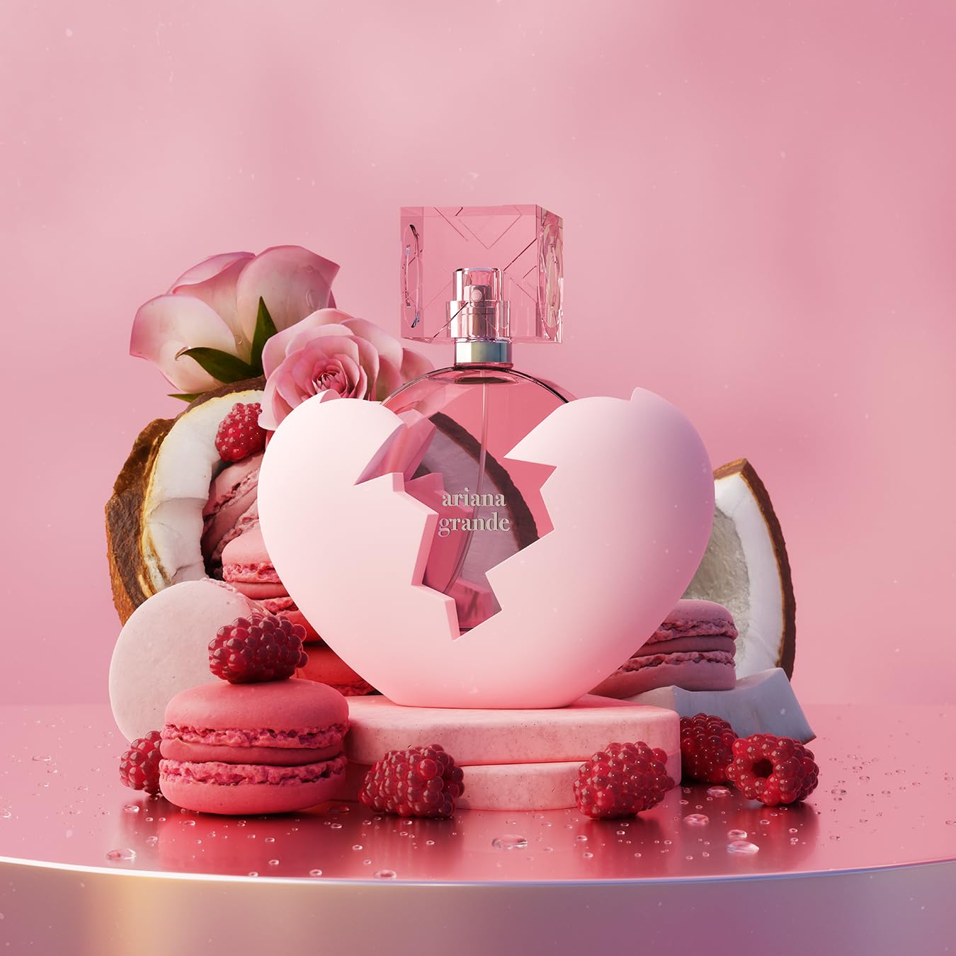 Ariana Grande Thank U Next Eau de Parfum β Floral Gourmand Musk Fragrance for Women β Women's Perfume with Notes of Coconut, Macaroon Sugar & Wild Raspberry β 1 Fl Oz