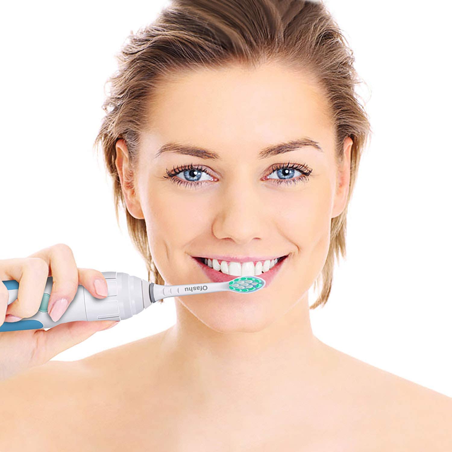 Ofashu Replacement Toothbrush Brush Heads for Philips Sonicare E Series Essence Elite Xtreme Advance CleanCare All Screw On Electric Toothbrush 7022/66, 6 Pack