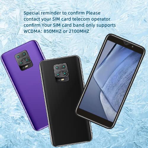 aderroo Smartphone,N93, Unlocked Cell Phone, 5.72-inch Full-Screen,Front and Rear Cameras,1GB RAM, 8GB ROM,Only Supports Dual SIM Card Frequency Band of 3GWCDMA:850/2100MHZ(Black)