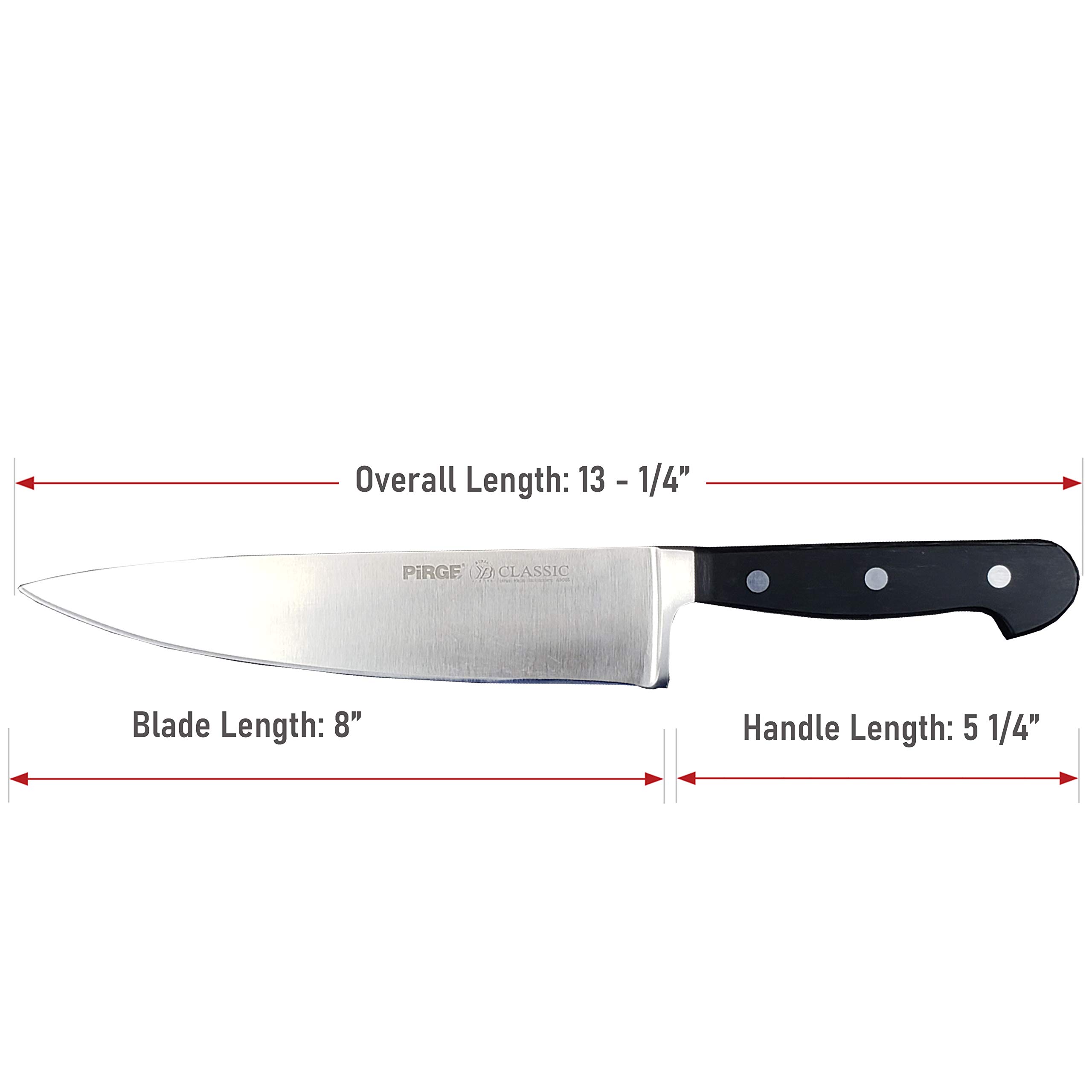 Pro Chef Knife 8 Inch Classic Black 8" Forged Stainless Steel Blade Kitchen Knife Chefs Knife For Cooking triple-riveted Ergonomic Handle Professional Cooking Knife Home Cook Restaurant Kitchen