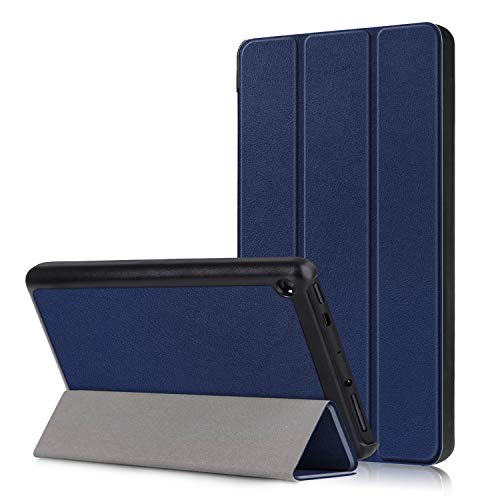 Asng All-New Fire 7 2019 Case, Slim Lightweight Tri-fold Stand Cover for Fire 7 2019 (9th Gen, 2019 Release) (Drak Blue)