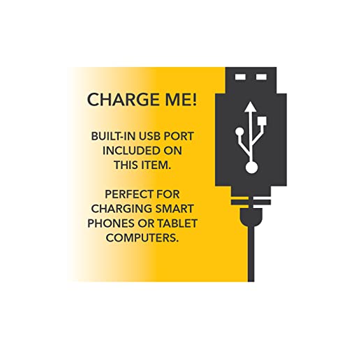 Adesso 3214-01 Windsor LED Desk Lamp Wireless Charging, 7W LED, 5W QI, USB Port, Indoor Lighting Lamps,Black