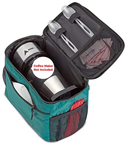 Adir Mini Single Serve Travel Coffee Maker Pouch Organizer, Portable For Travel, Camping, Office Lunch Bag For Grab & Go Daily Use