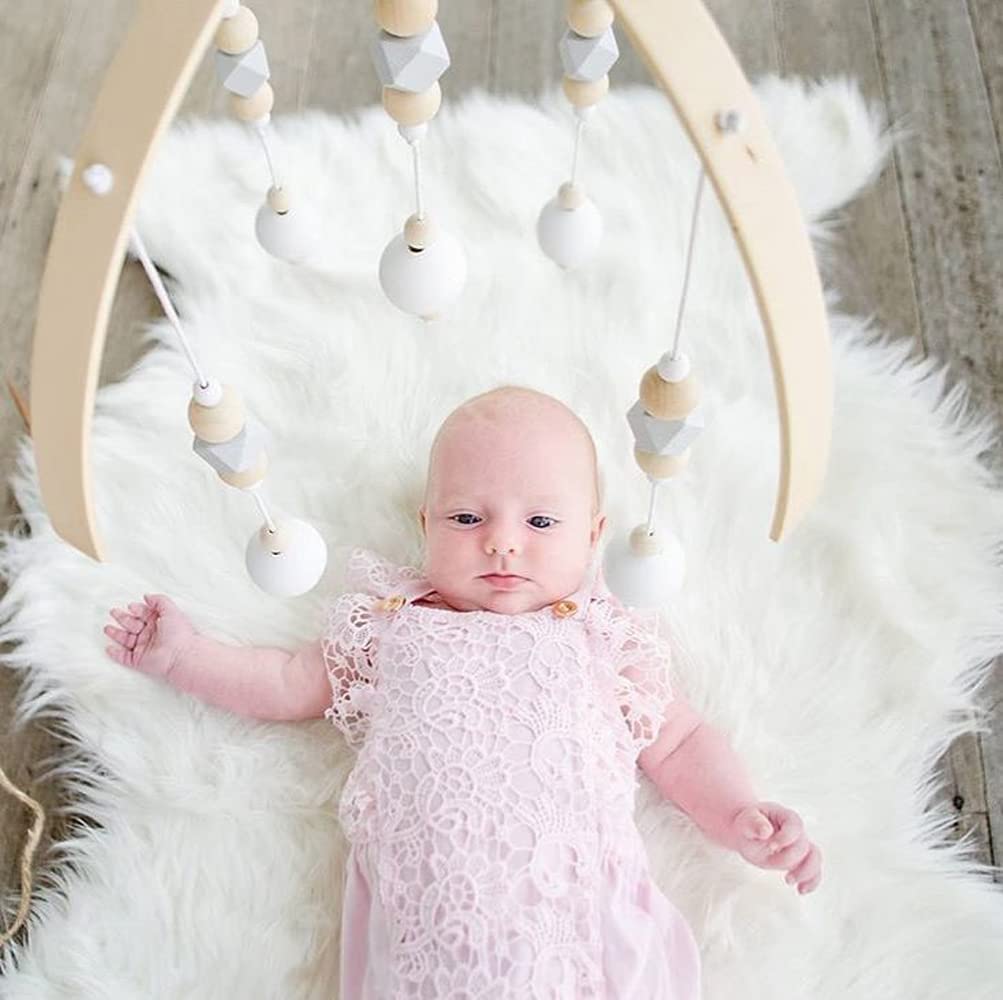 LOOGOOL DIY Baby Mobile Kit Natural Wood Bed Bell Wind Chime Baby Bedroom Ceiling Mobiles Toys Newborn Gift (Star)