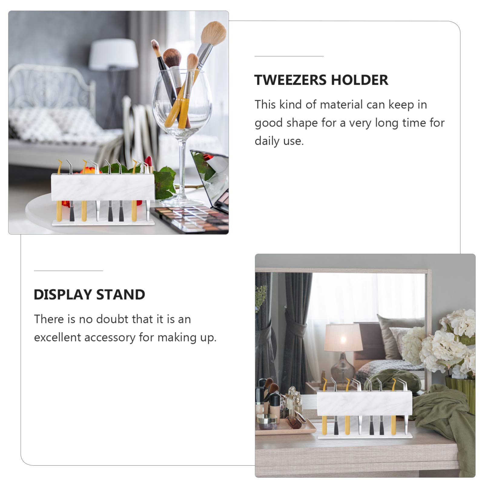 Beaupretty Eyelash Extension Tweezers Stand Holder 8 Holes Acrylic Tweezers Display Storage Tweezers Shelf Holder for Eyelash Extensions Supplies Accessories Tools