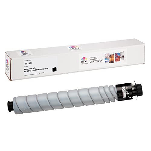 SHIKI Compatible Toner Cartridge for Ricoh/Lanier/Savin MP C2003/C2503/C2004/C2504 Black (841918) 15,000 Pages (Black)