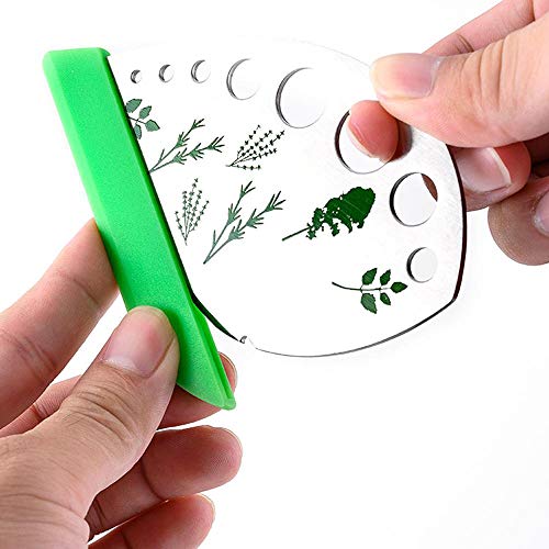 BENEKIY Scissors Herb Stripper Tools Kits 5-Blades Stainless Steel Scissors with Kitchen Herb Stripping Tool, Safe Cover, Cleaning Comb Multipurpose Kitchen Chopping Shear, Mincer