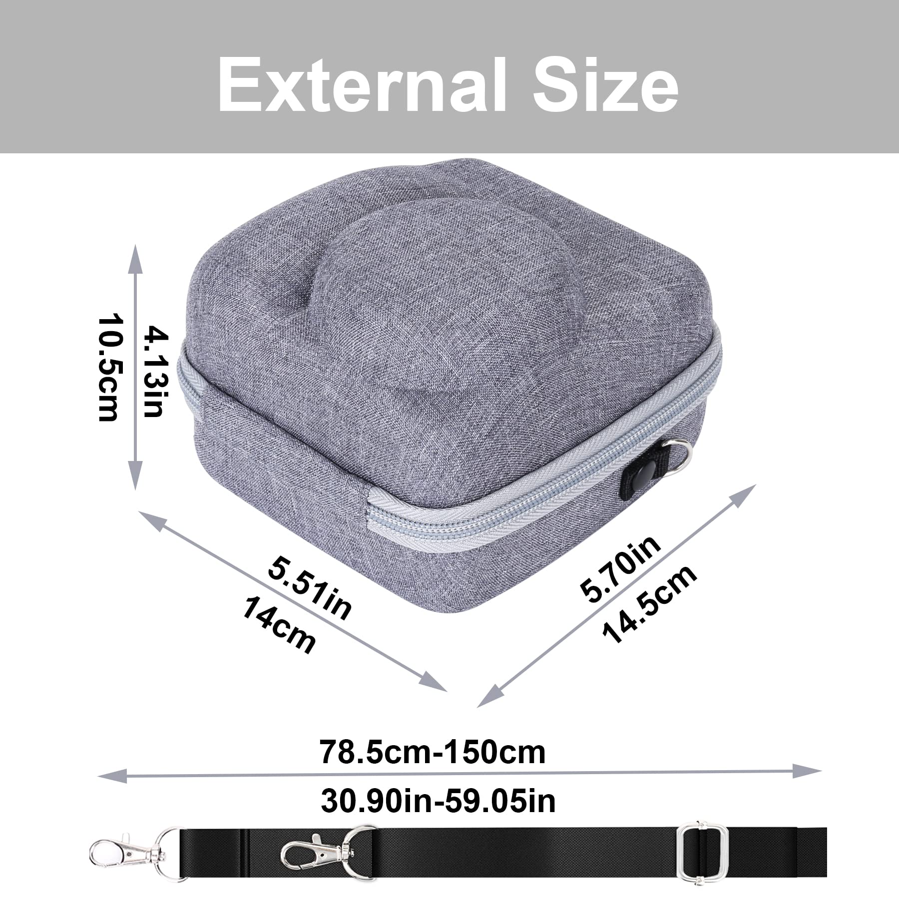 Aenllosi Hard Carrying Case Replacement for Fujifilm Instax Mini 12/11 Instant Camera,Protective Case Compatible with Instax Camera Mini 12/11(Clay White)