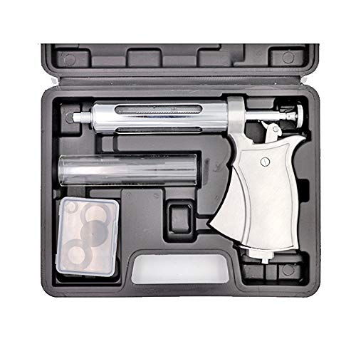 BZZBZZ Animals Injector 50ml Continuous Livestock Syringe Semi Automatic Stainless Steel Vaccination Gun Adjustable for Horse Sheep Cattle Pig Farm Equipments