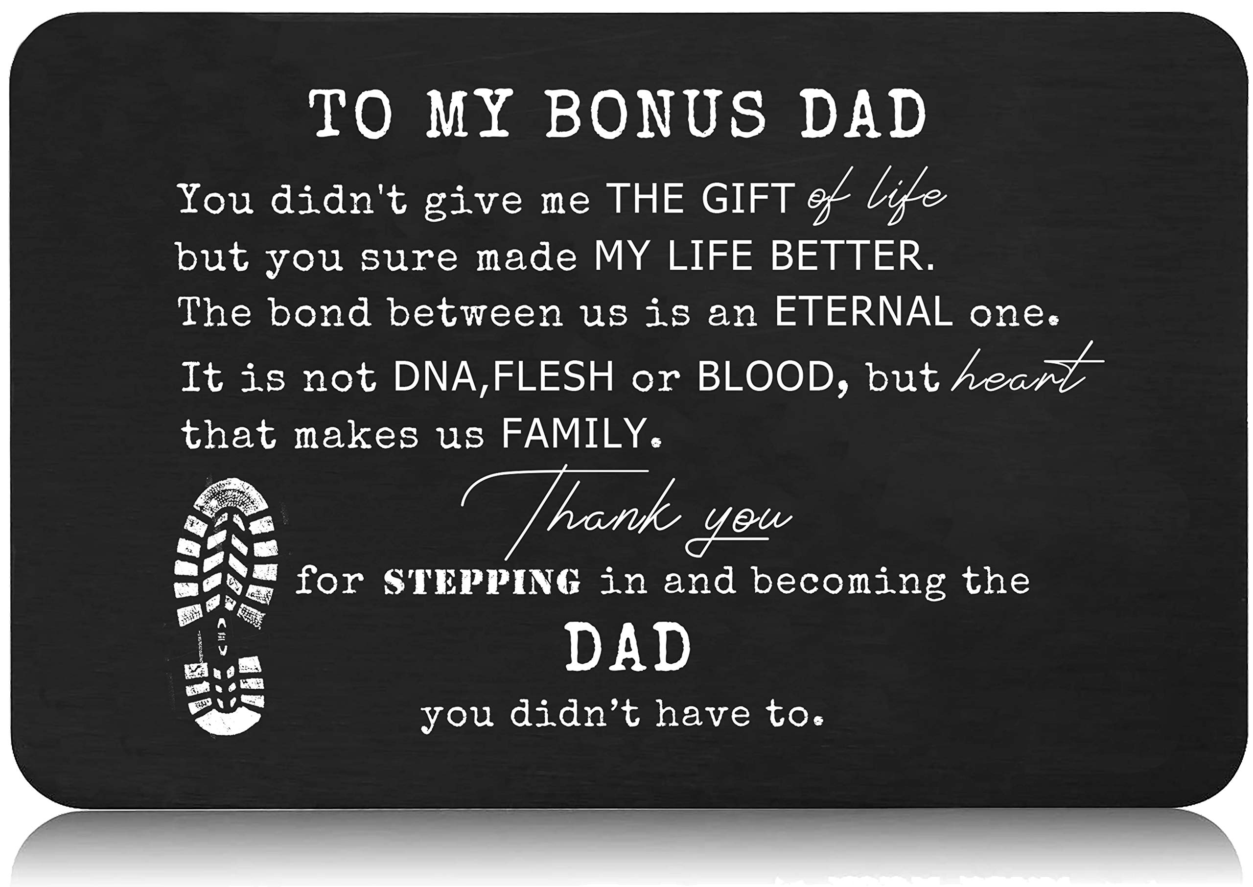 2024 Christmas Gifts for Stepdad Gift-Bonus Dad Appreciation Gifts from Daughter Son-Stepfather Gifts-Birthday Father's Day Gifts-You Didn't Give Me the Gift of Life-Wallet Insert Decor-Wallet Card