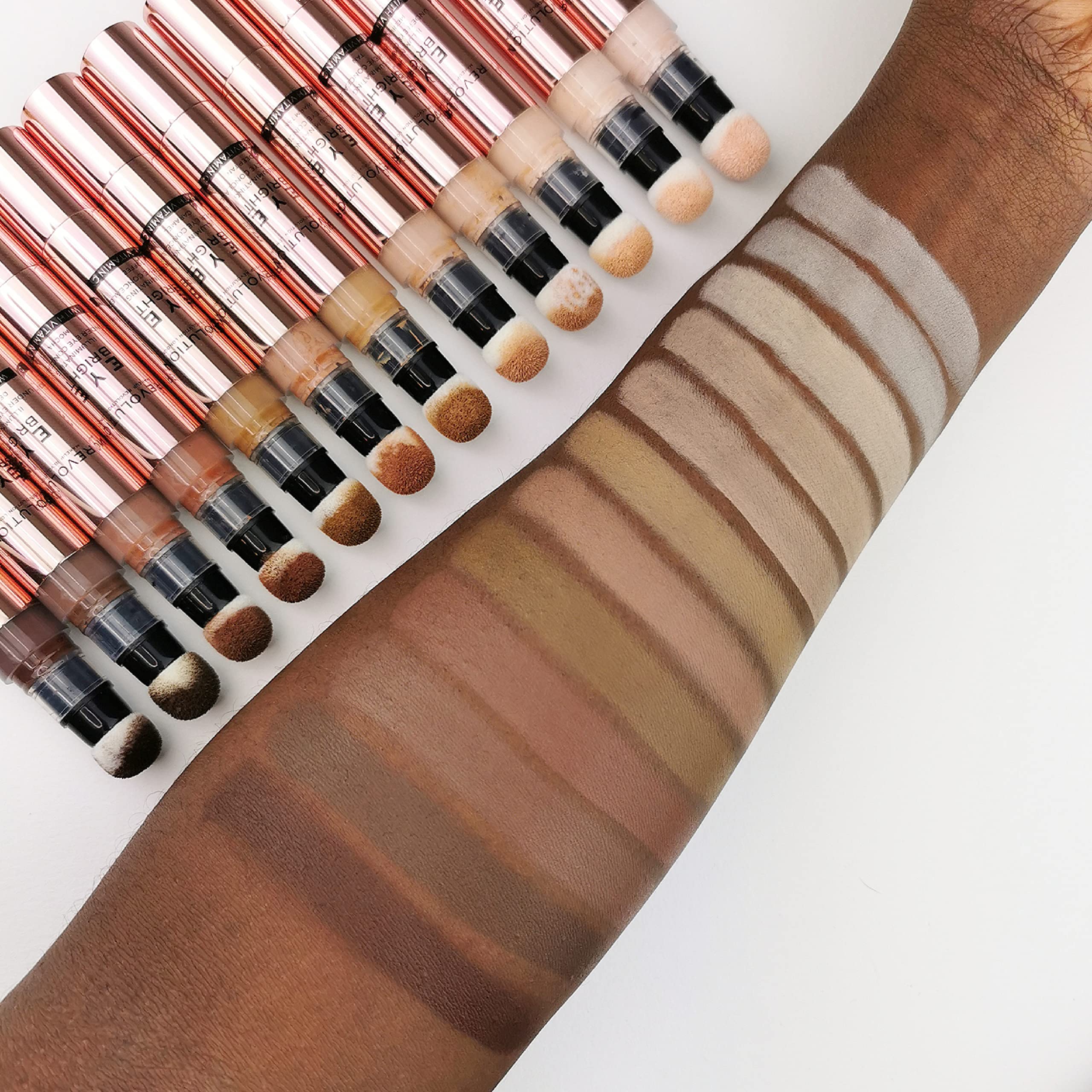 Makeup Revolution Eye Bright Concealer, Buildable Coverage, Dewy Finish, Fair, 3ml