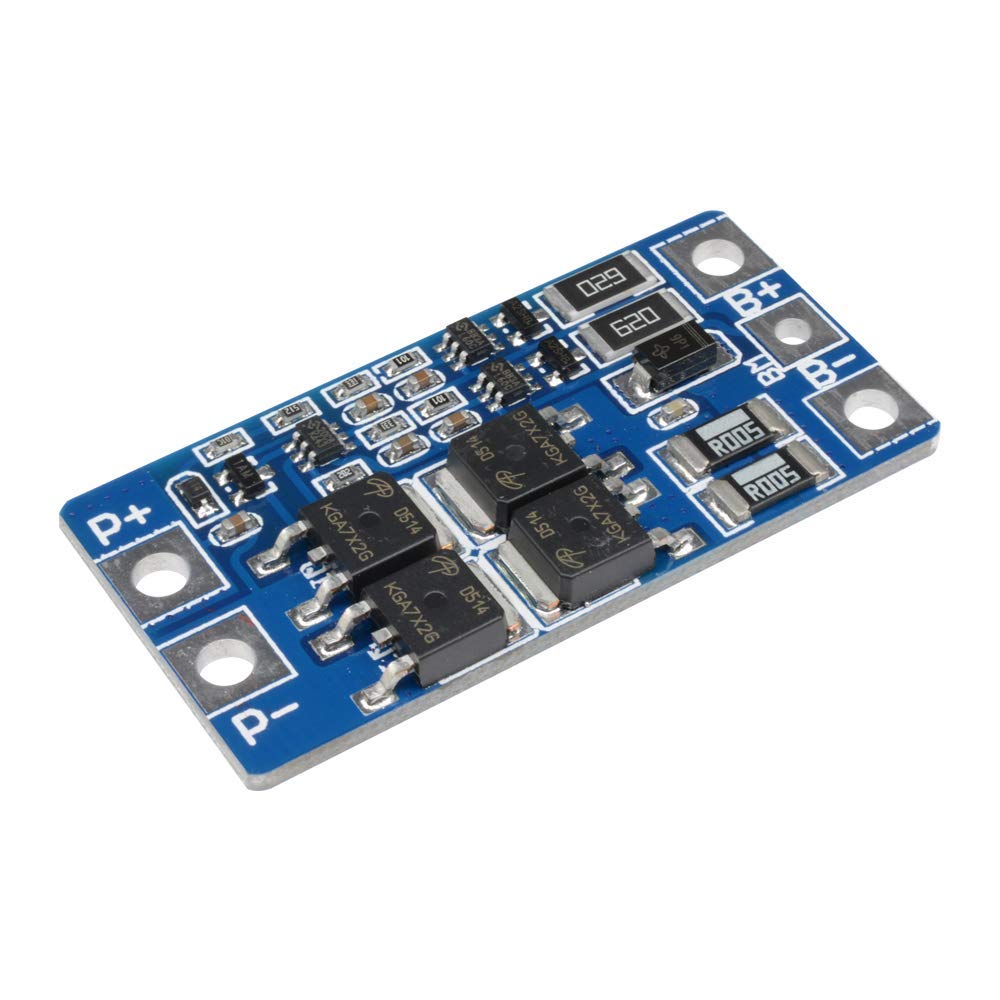 Aideepen 5PCS 2S 10A BMS Lithium PCB Protection Boards 8.4V 7.4V 8.4V-9V PCM PCB Li-ion Lipo 2 Cell Pack with Balance Function Charger Protection Circuit Board