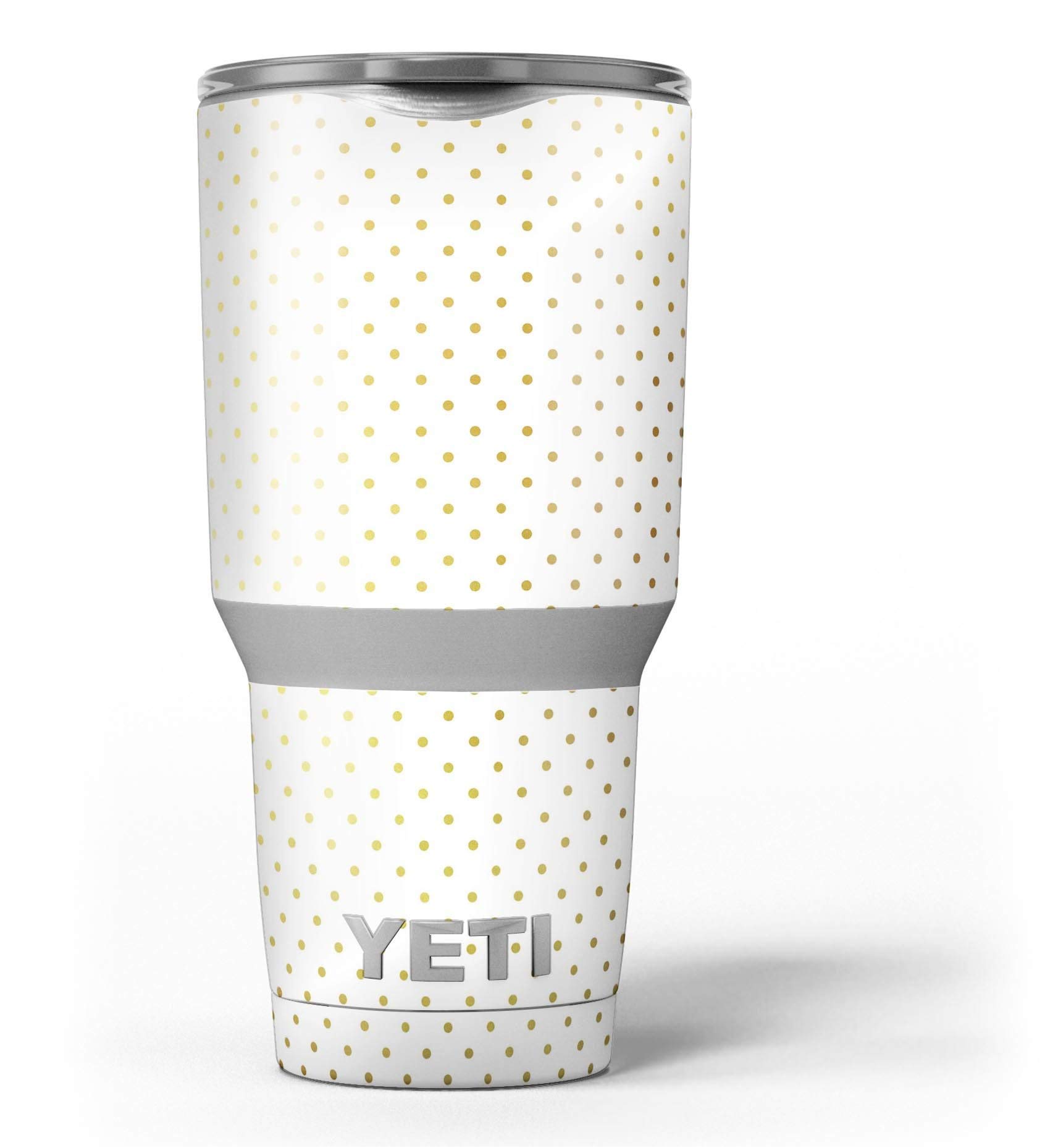 Design Skinz The Golden Micro Dot Pattern - Skin Decal Vinyl Wrap Kit Compatible with The Yeti Rambler Cooler Tumbler Cups