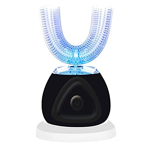 Xiarden Automatic Toothbrush, U-Shaped Ultrasonic Toothbrush 360° Auto Toothbrush with Whitening Blue Light Whole Mouth Toothbrush IPX7 Waterproof for Adults