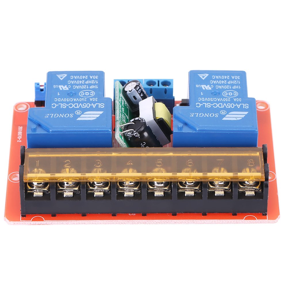 AC100V-250V 30A High Power 2-Channel Relay High Current DC5V High-Low Level Trigger Switch Module for