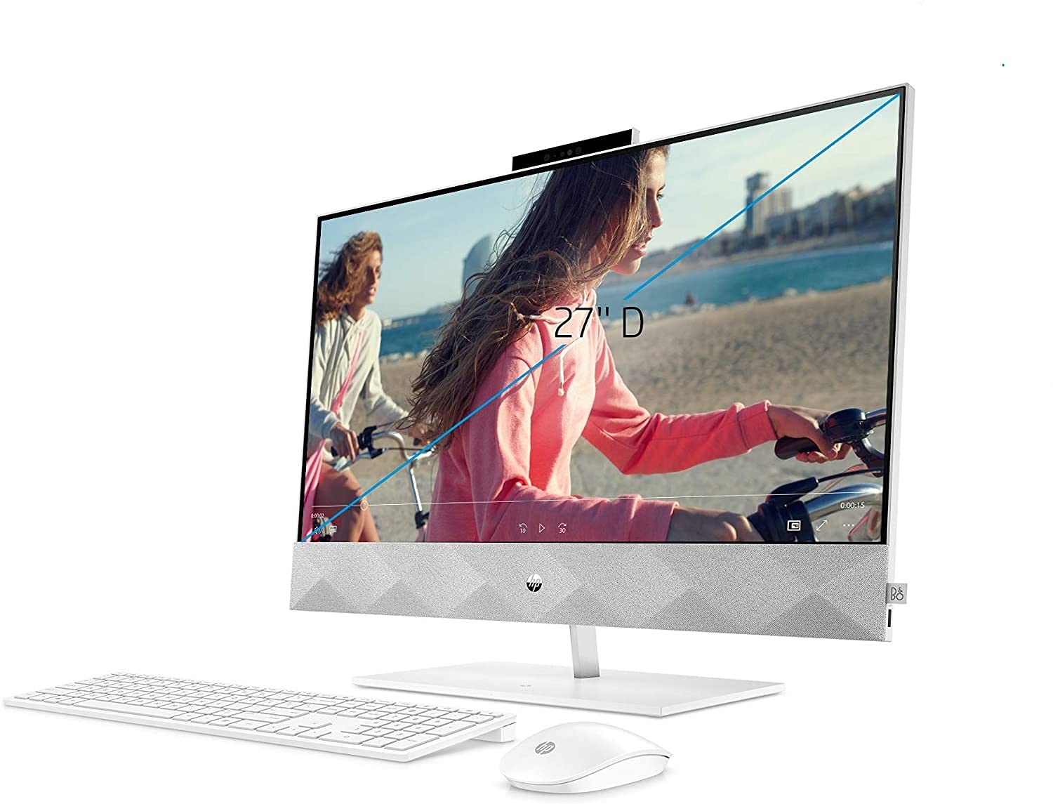 HP Pavilion 27 Touch Desktop 2TB SSD 64GB RAM Extreme(AMD Ryzen 7 Processor with 8 Cores and Max Boost 4.30GHz, 64 GB RAM, 2 TB SSD, 27-inch FullHD IPS Touchscreen, Win 10) PC Computer All-in-One