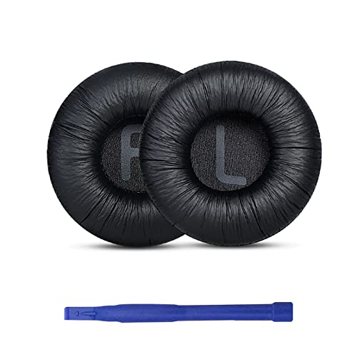 Aiivioll Replaceable Foam Headphone Cover Compatible with Tune 500(T500BT), Tune 450(T450), Tune600BTNC, TUNE510 (T510BT) Wireless Headphone (Wrinkled Leather Print, Black)