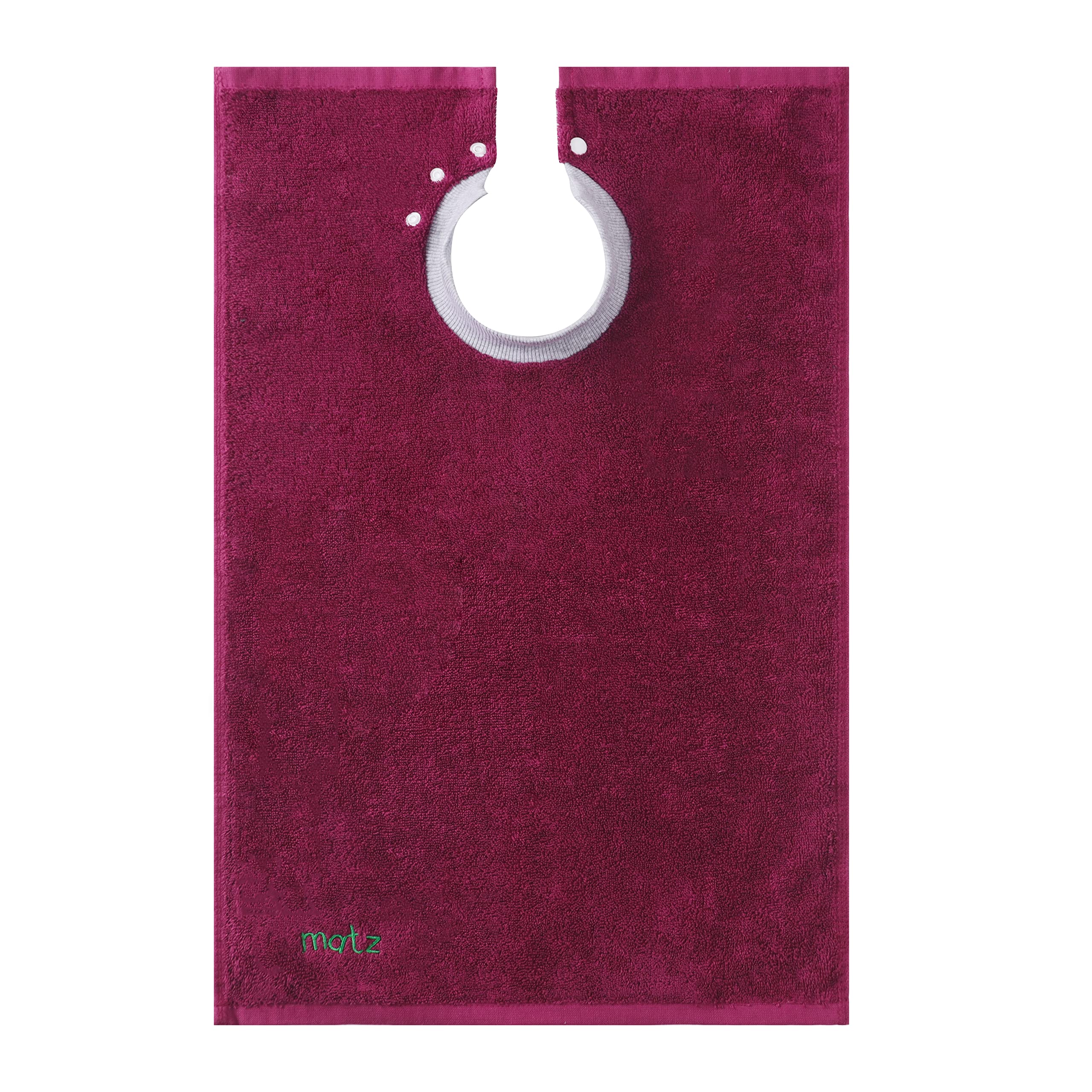 MATZ Terry Towel Snap On Toddler Bibs | Baby Bibs For Drooling And Teething | Full Coverage Bibs For Babies | Ultra Absorbent 100% Cotton Bibs | Unisex Baby Bibs With Soft Ribbed Neck
