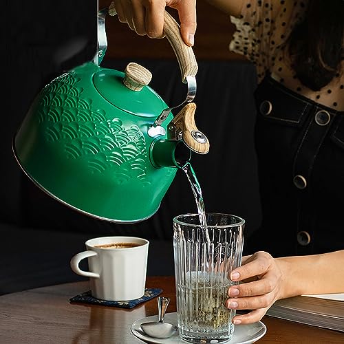 2.5L Teakettle for Stovetop Induction Stove Top,Suitable for gas stove, induction hob, electric stove, ceramic and halogen stove▂19 * 23cm/7.48"*9.06"