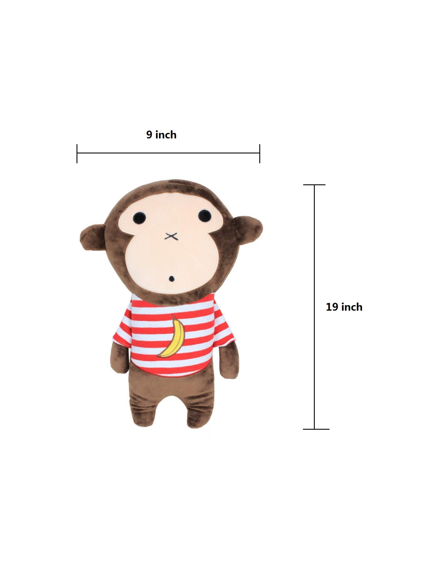 Apomelo Monkey Car Seat Belt Pillow for Head Support Adjustable Seat Strap Shoulder Pads,Neck Support Pillow for Travel Seatbelt Buddy, Banana Monkey