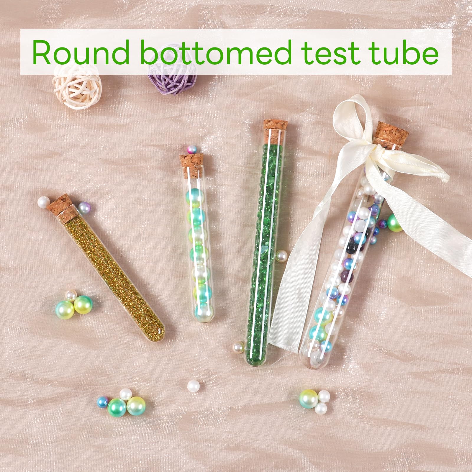 15x150mm Glass Test Tubes with Cork Stoppers 20 ml, 20 Pack Plant Propagation Tubes, Small Clear Test Tubes for Shots, Ants, Lab, Scientific Experiments