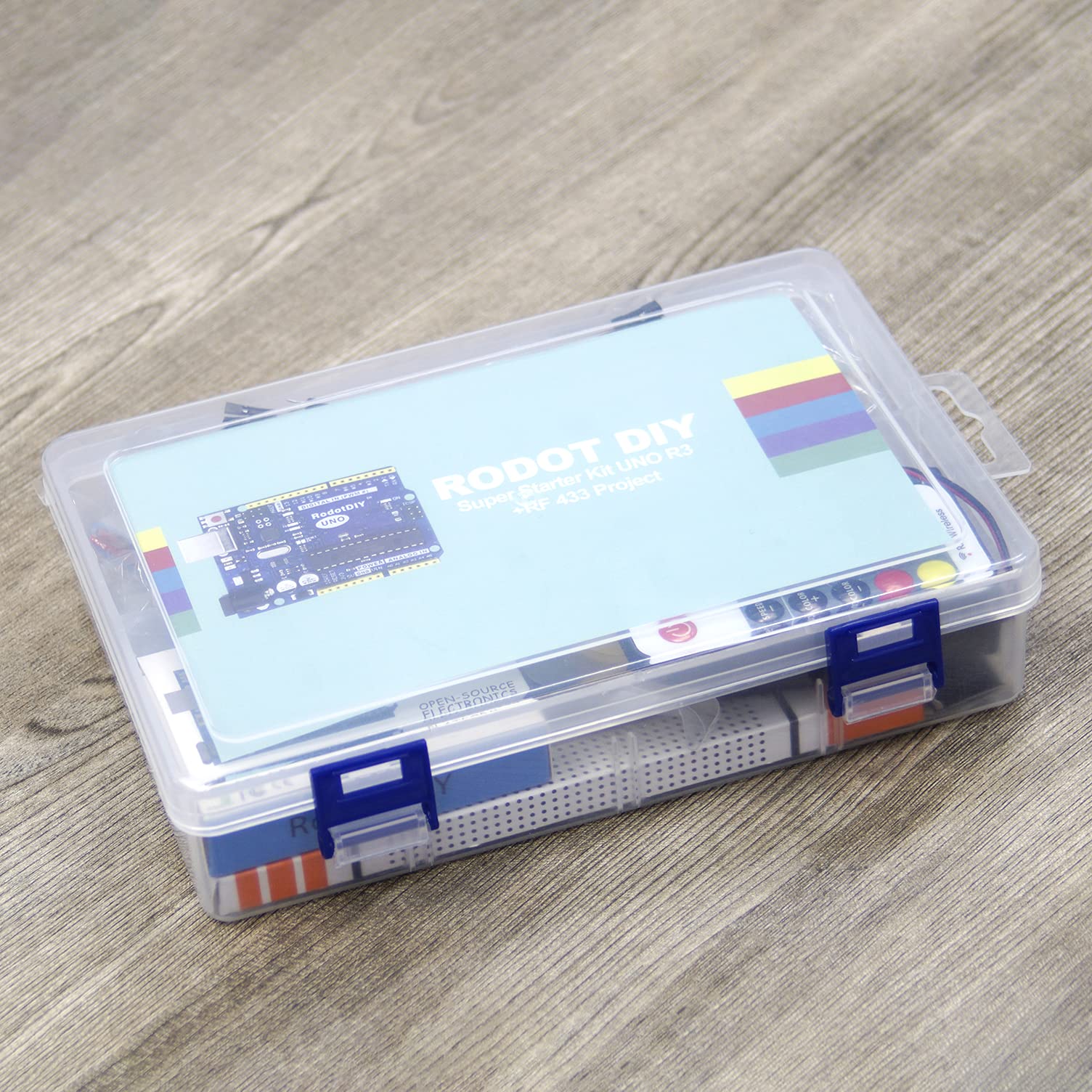 Super Starter Kit Based on Arduino UNO R3 with Tutorial and Controller Board Compatible with Arduino IDE, Includes Relay Wireless Radio Frequency Remote Control Switch Transmitter and Receiver kit