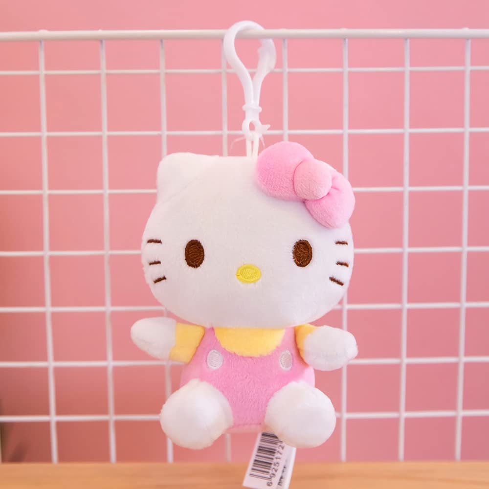 AmBealla Cartoon Keychain Pendant Doll cute Classic Plush Doll Cute Accessories Key Ring Pendant (Pink)