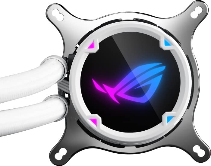 ASUS ROG Strix LC RGB White Edition All-in-One Liquid CPU Cooler (Aura Sync, 3X ROG 120mm Addressable RGB Radiator Fans, White) 360mm