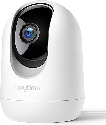 BabyTime Pet Camera, Indoor 2K 360° Wi-Fi Smart Camera with Night Vision, Motion Detection, Two-Way Audio, Compatible with Alex