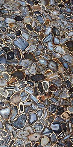 36" x 12" Mix Multi Colour Agate Table Top Rectangular Table, Center Table, Coffee Table, Patio Table, Hallway Table, Living Room Furniture