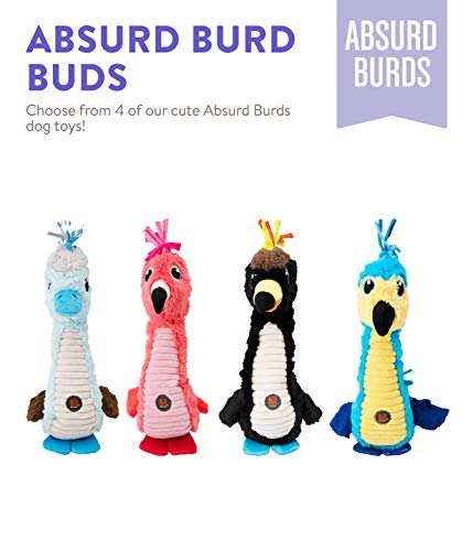 Charming Pet Absurd Burds Pink Flamingo Dog Toy - Squeeze and Shake for Unique Silly Sound to Entice Interactive Play