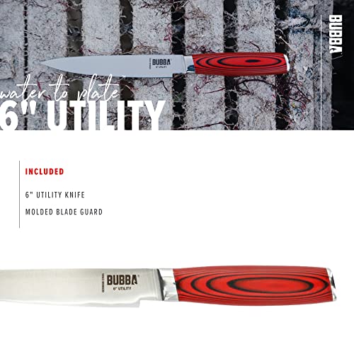 BUBBA Kitchen Series 6" Utility Knife perfect for mincing, and cutting through small vegetables, meats and herbs.